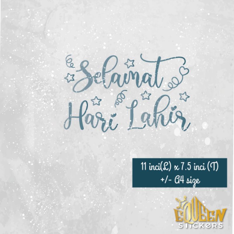 A4 SIZE STICKER - SELAMAT HARI LAHIR | Shopee Malaysia