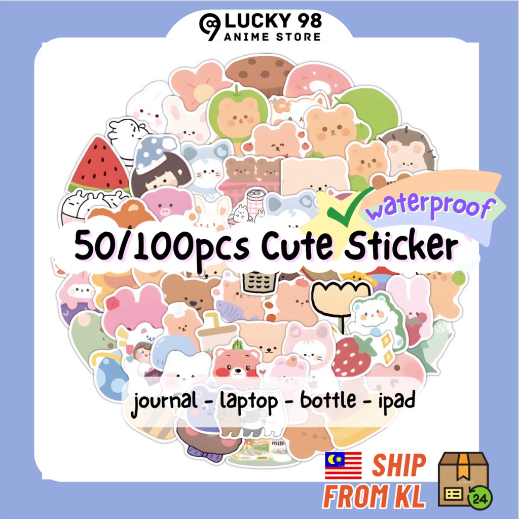 Cute Sticker Stiker Cute Journal Sticker Aesthetic Sticker Korean Bear ...