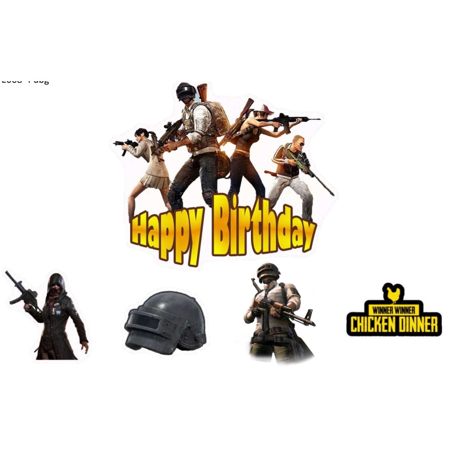 (READY STORE) PUBG CAKE TOPPER | Shopee Malaysia