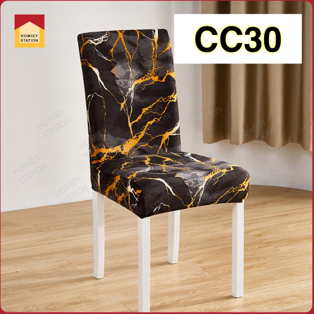 Dining Chair Cover Sarung Kerusi Chair Cover Corak Stretch Elastic ...