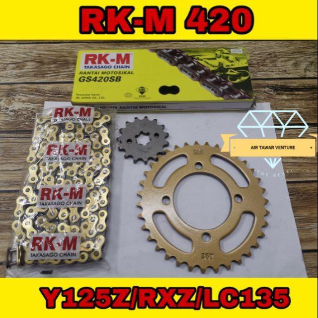Ready stock LC135/Y125Z/RXZ 420 Racing SBK Sprocket Set RK-M/DRC Chain ...
