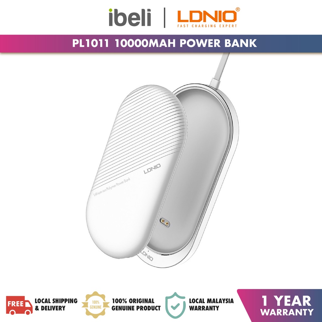 LDNIO PL1011 Li-Polymer Dual USB Port Power Bank (10000mAh) | Shopee ...
