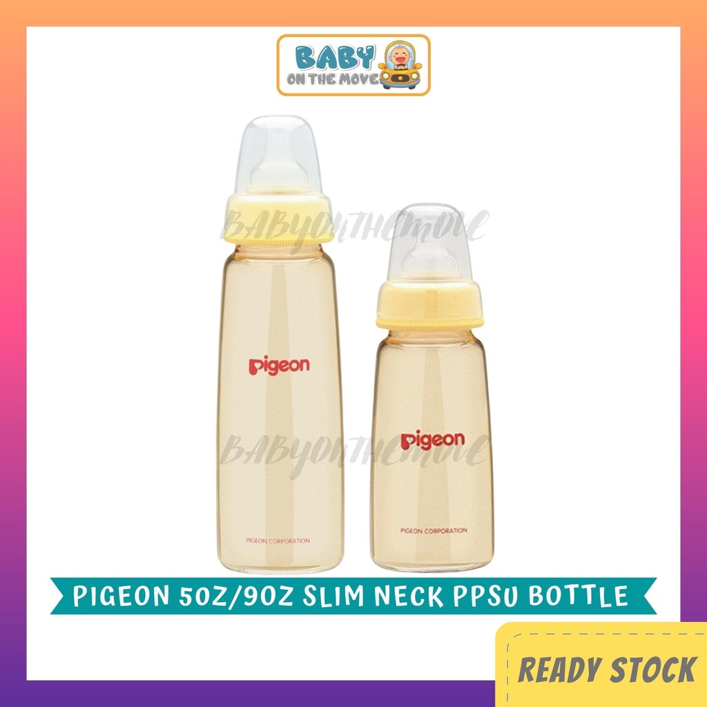 PIGEON PPSU PP Flexible Slim Neck Standard Neck Nursing Milk Bottle PPSU PP 120ml 160ML 240ml ...
