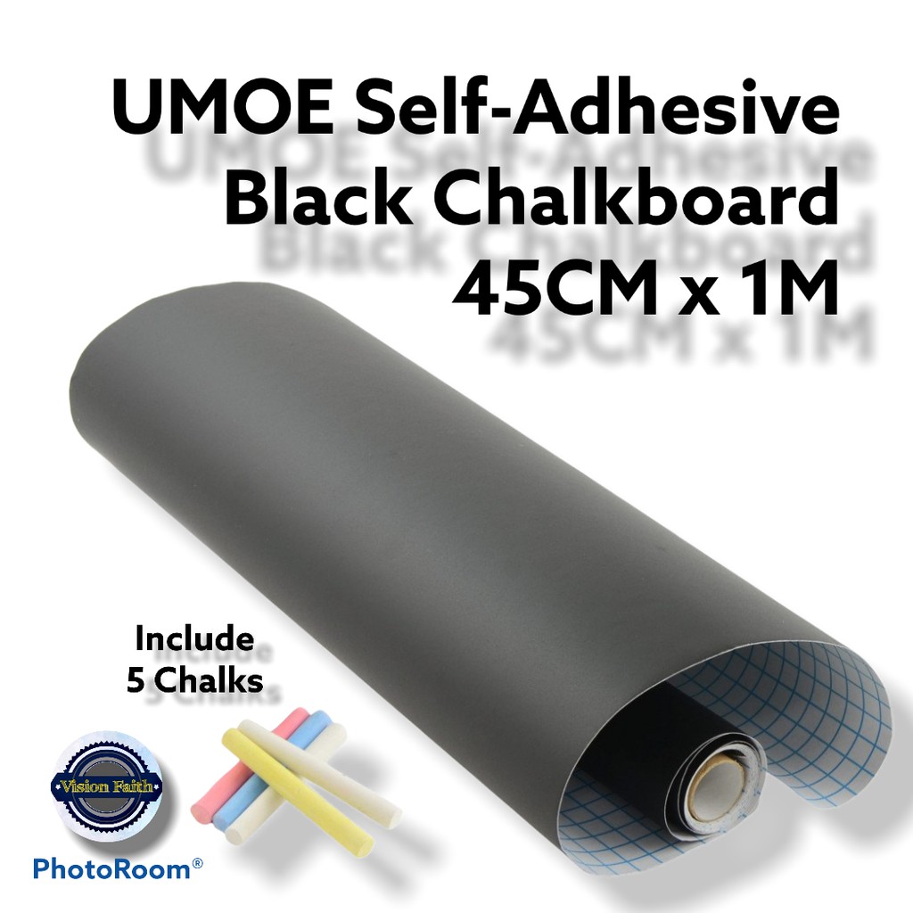 UMOE Self-Adhesive Black Chalkboard Stickers Wallpaper 45CM x 1M ...