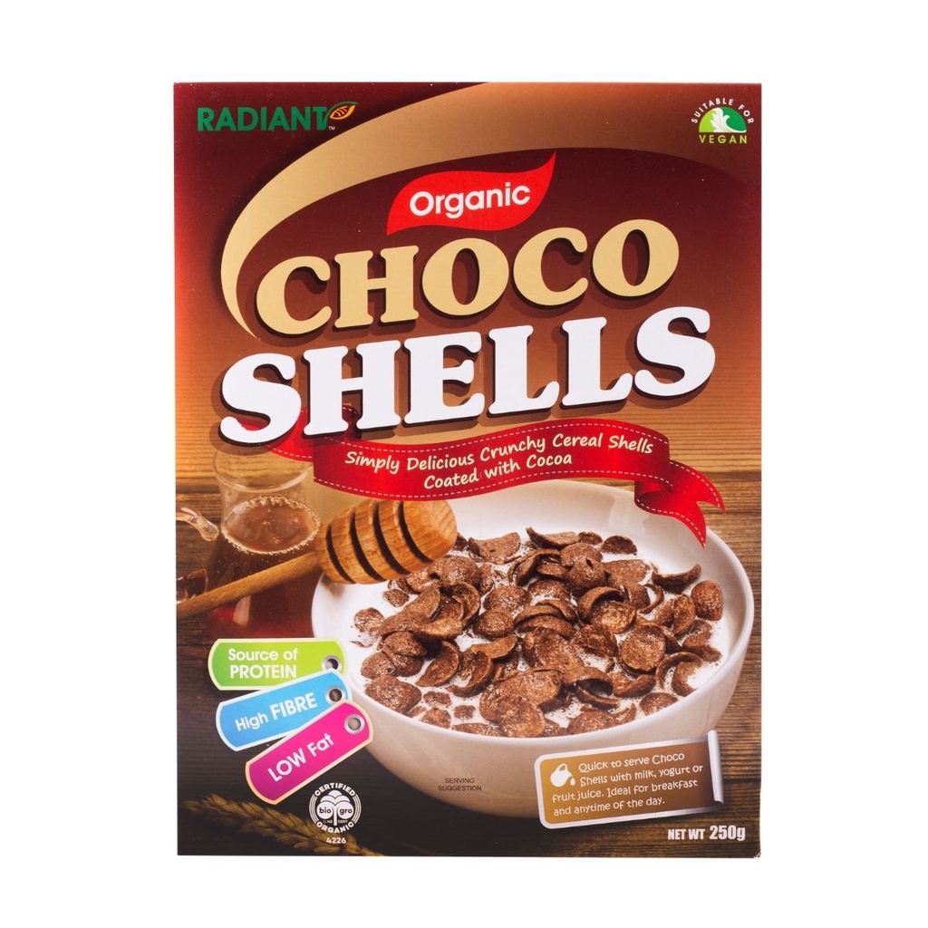 Radiant Organic Cereal Crunchy Choco Shells (250g) | Shopee Malaysia