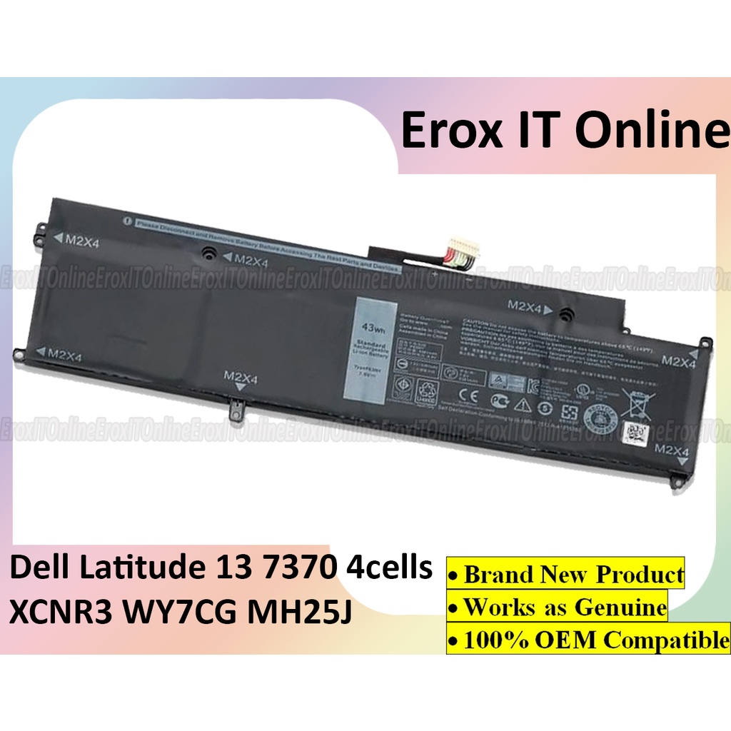 Dell Latitude 13 7370 E7370 Ultrabook XCNR3 WY7CG MH25J Laptop Battery ...