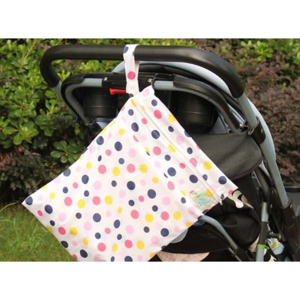 Large Volume Storage Bag with zipper - Pink Dots | Shopee Malaysia