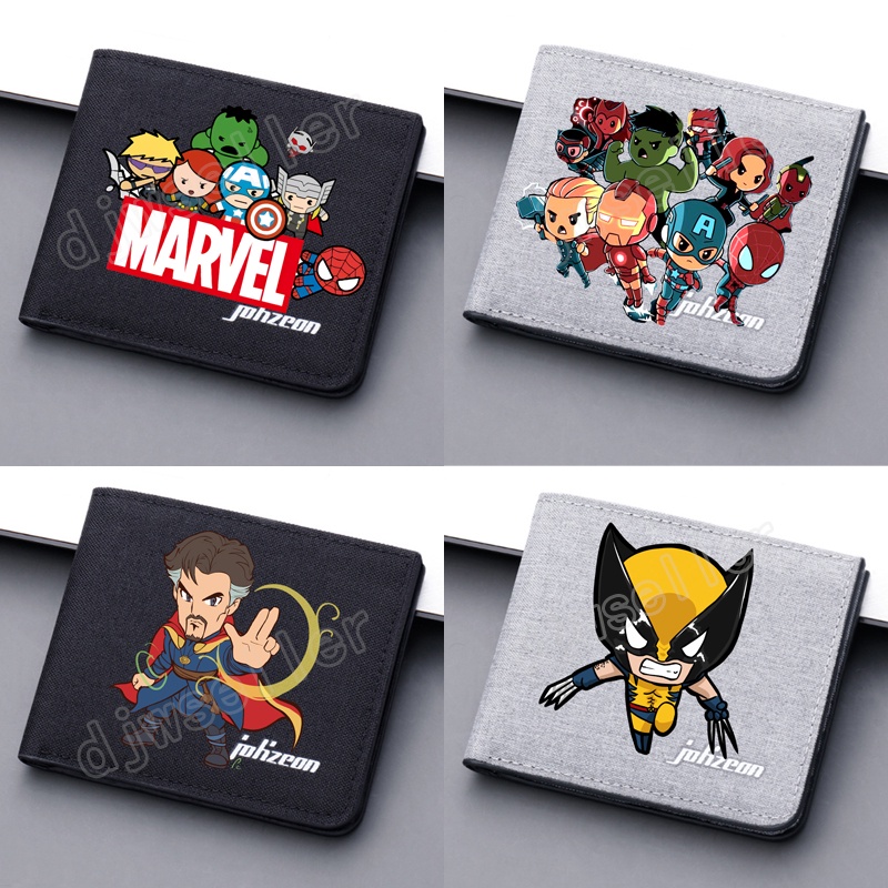 Marvel Canvas Bifold Wallet Men Short Purse Teenager Bus Bank Card ...