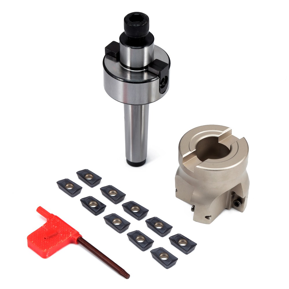 50mm Face End Mill Cutter with 10pcs APMT1604 Carbide Inserts Turning ...
