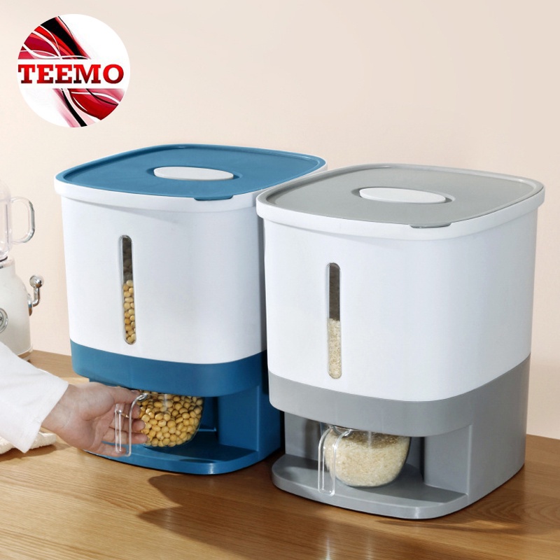 Teemo 10kg Rice Box Kitchen Storage Box Large Capacity Grain Storage ...