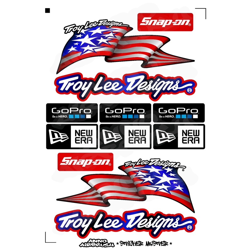 STICKER SET 12PCS 🔥Troy Lee Designs Snap-On Emerica🔥 | Shopee Malaysia
