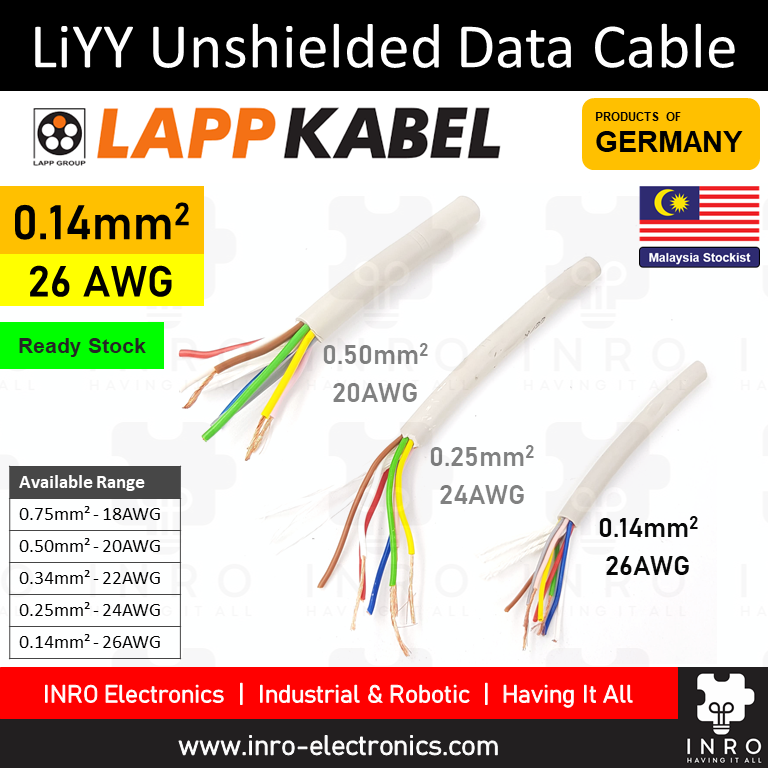 [0.14mm2, 0.14mm, 26 AWG] UNITRONIC® LiYY Unshielded Data Transmission ...