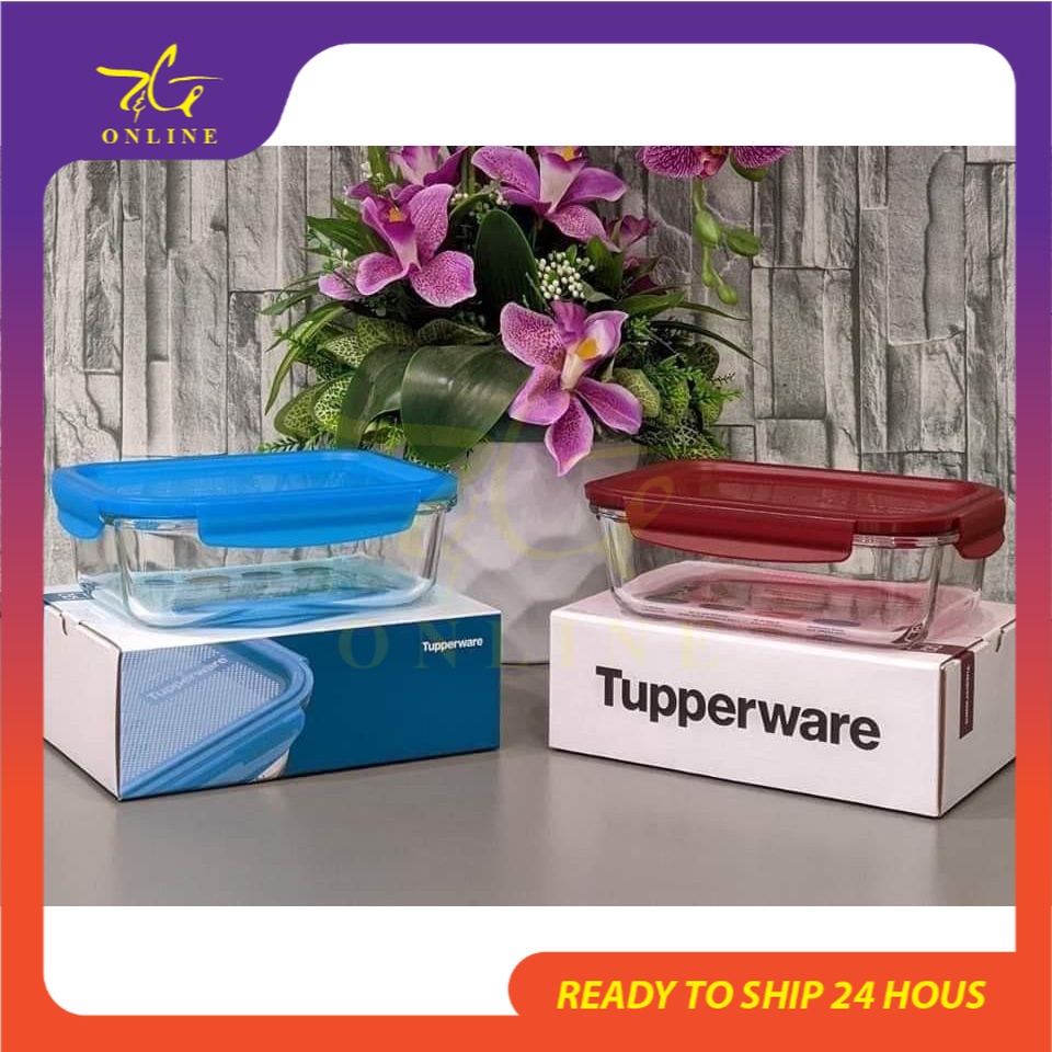 Tupperware 1000ml 1L Premia Glass Rectangular Glassware Collection Gift ...