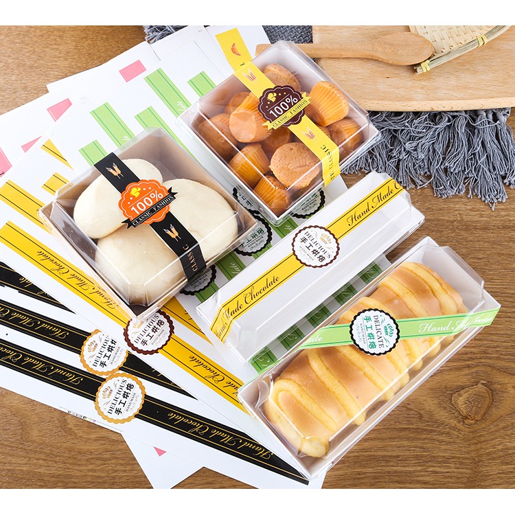 Long Sealing Sticker for Mooncake Dessert Packaging 10pcs 19254 ...