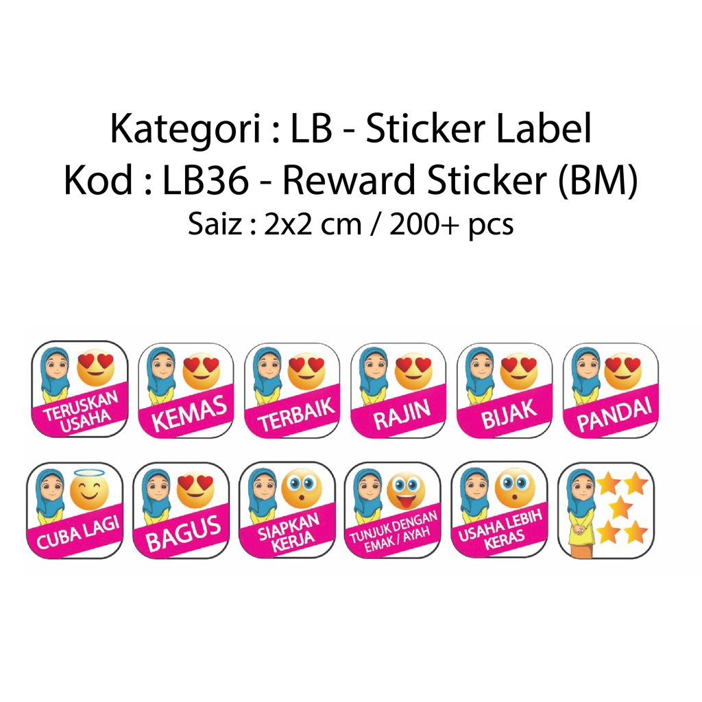 Reward StIcker Murid | Shopee Malaysia
