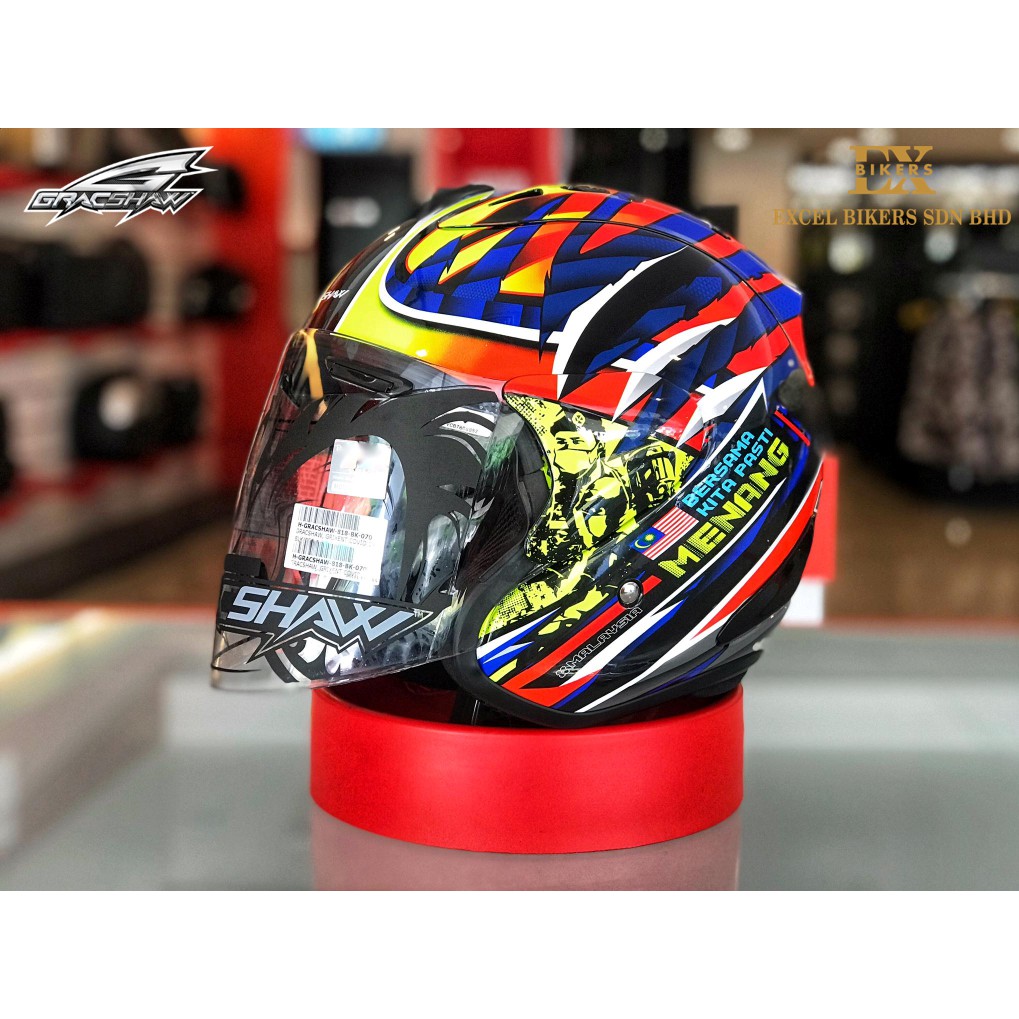 Gracshaw G818 Malaysia Frontliners Helmet (LIMITED EDITION) | Shopee ...