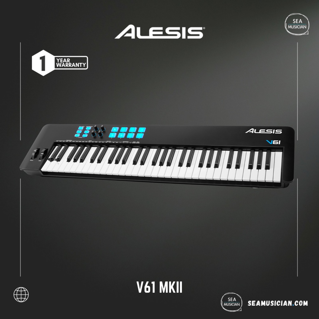 ALESIS V61 MKII 61 KEYS KEYBOARD CONTROLLER (MIDI CONTROLLER) | Shopee ...