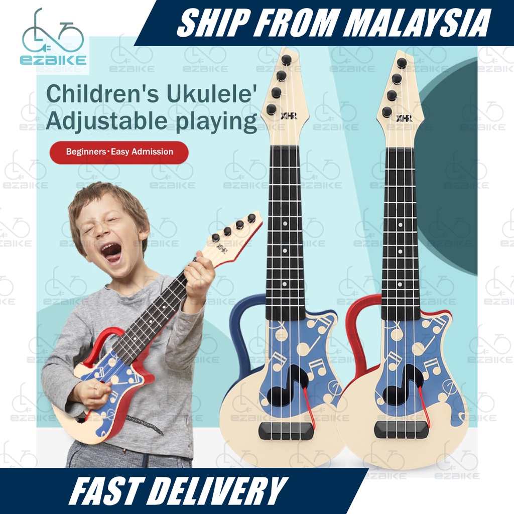 EZBIKE GUITAR UKULELE FASHION KIDS RED AND BLUE Gitar Ukulele Kanak ...