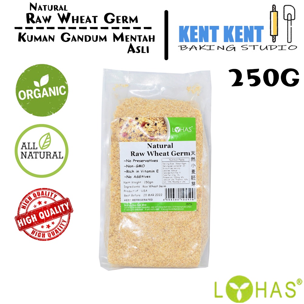 LOHAS Natural Raw Wheat Germ/ Kuman Gandum Mentah Asli 250g [KENT KENT ...