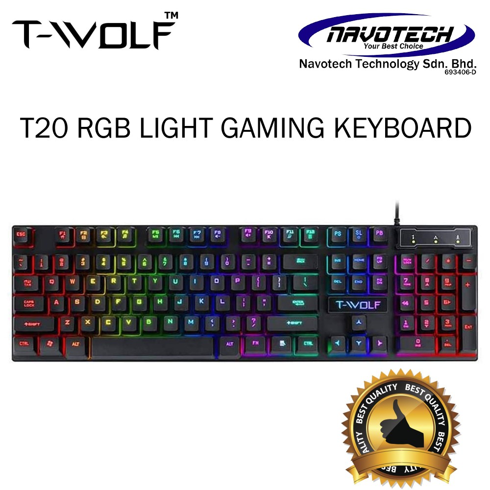 T-WOLF T20 Gaming Keyboard | Shopee Malaysia