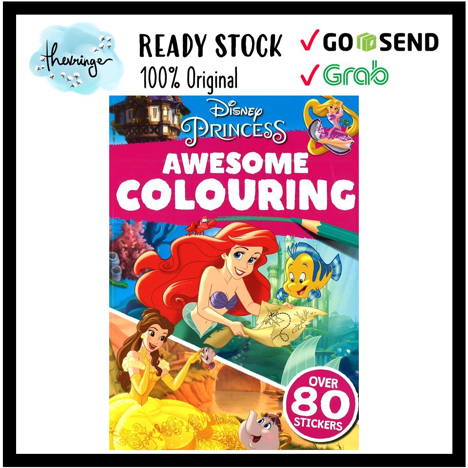 Original Disney Princess Awesome Coloring with over 80 stickers ...
