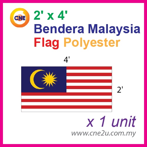 Malaysia Flag Bendera Malaysia 2ft x 4ft / 3ft x 6ft (90cm x 180cm ...