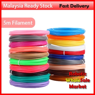 (40 colors) PLA 1pcs 3D Pen Filament Refills - PLA - 5 Meter / Piece ...