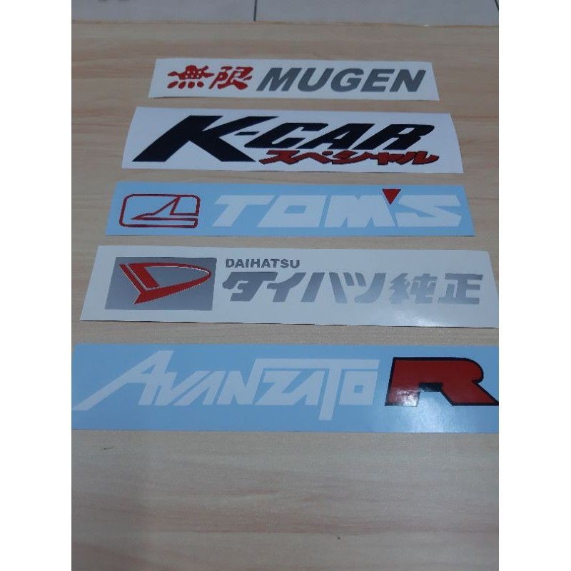 CAR STICKER K-CAR , DAIHATSU JAPAN , MUGEN , TOM'S , AVANZATO R ...