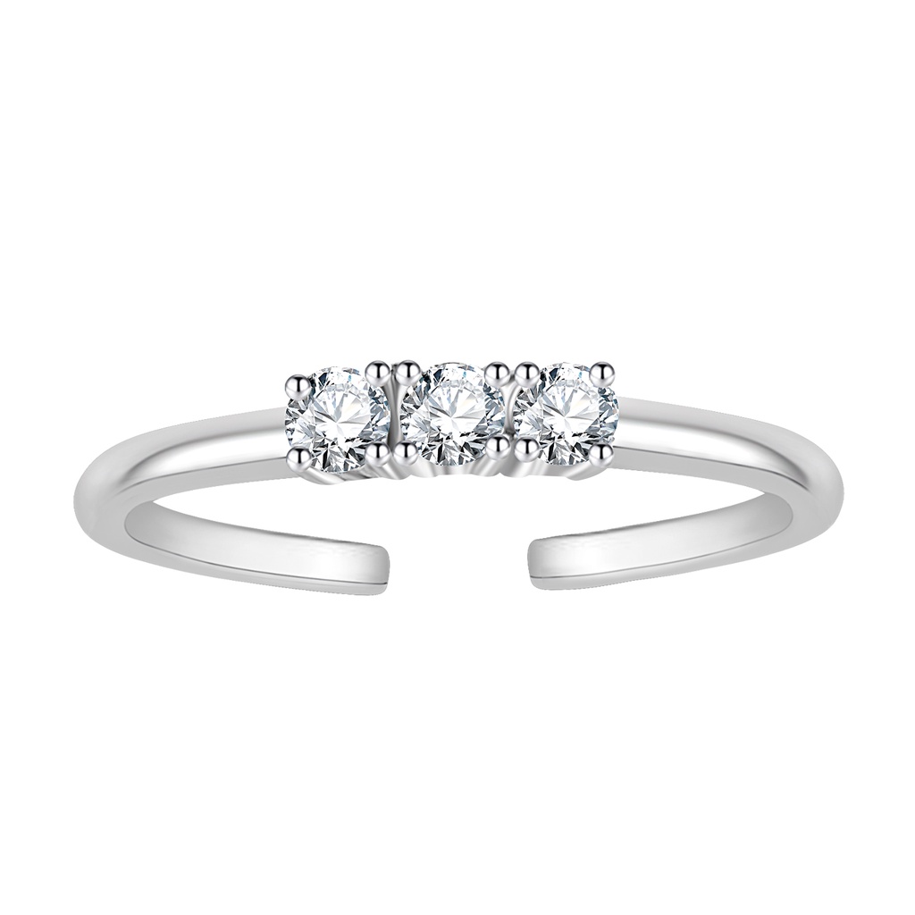 Ella Ring [925 Silver] 2 Colours Premium Crystals with 18K Real Gold ...