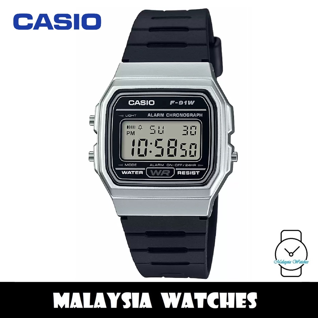 (100% Original) Casio F-91WM-7A Classic Youth Digital Black Resin Watch ...