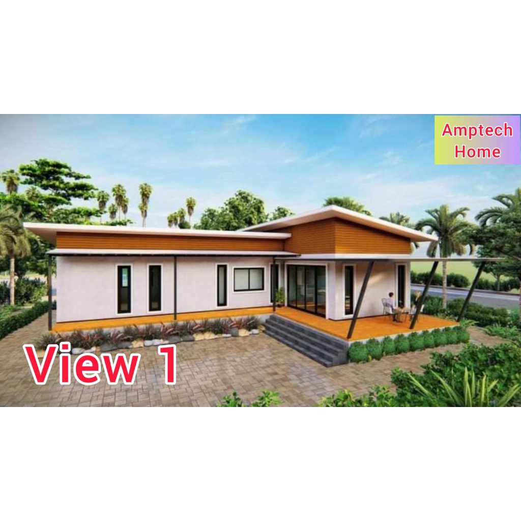 PELAN RUMAH 2 BILIK L SHAPE (LANTAI 43'x30') 1290KPS ((BACA DESCRIPTION ...