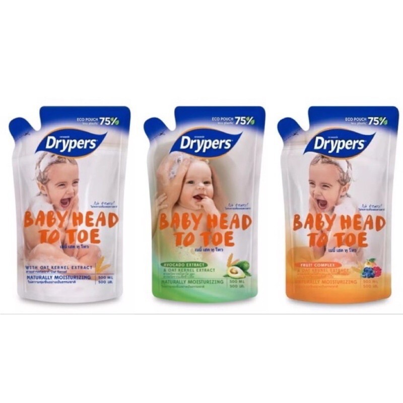Drypers Baby Head To Toe 450ml - New Packing | Shopee Malaysia