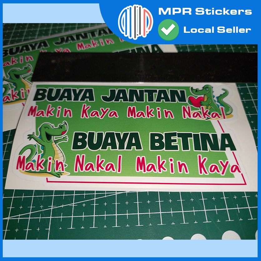 Sticker buaya darat buaya jantan makin kaya makin nakal buaya betina ...