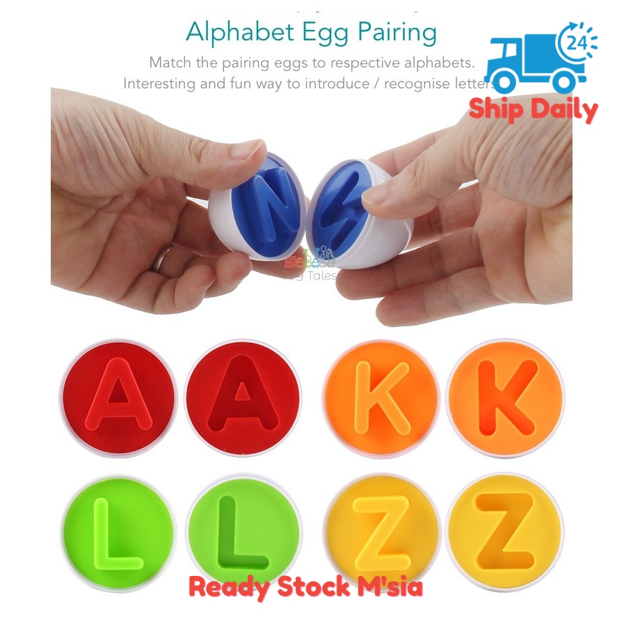 Alphabet Matching Pairing Eggs Puzzle Kitchen Educational Early ...