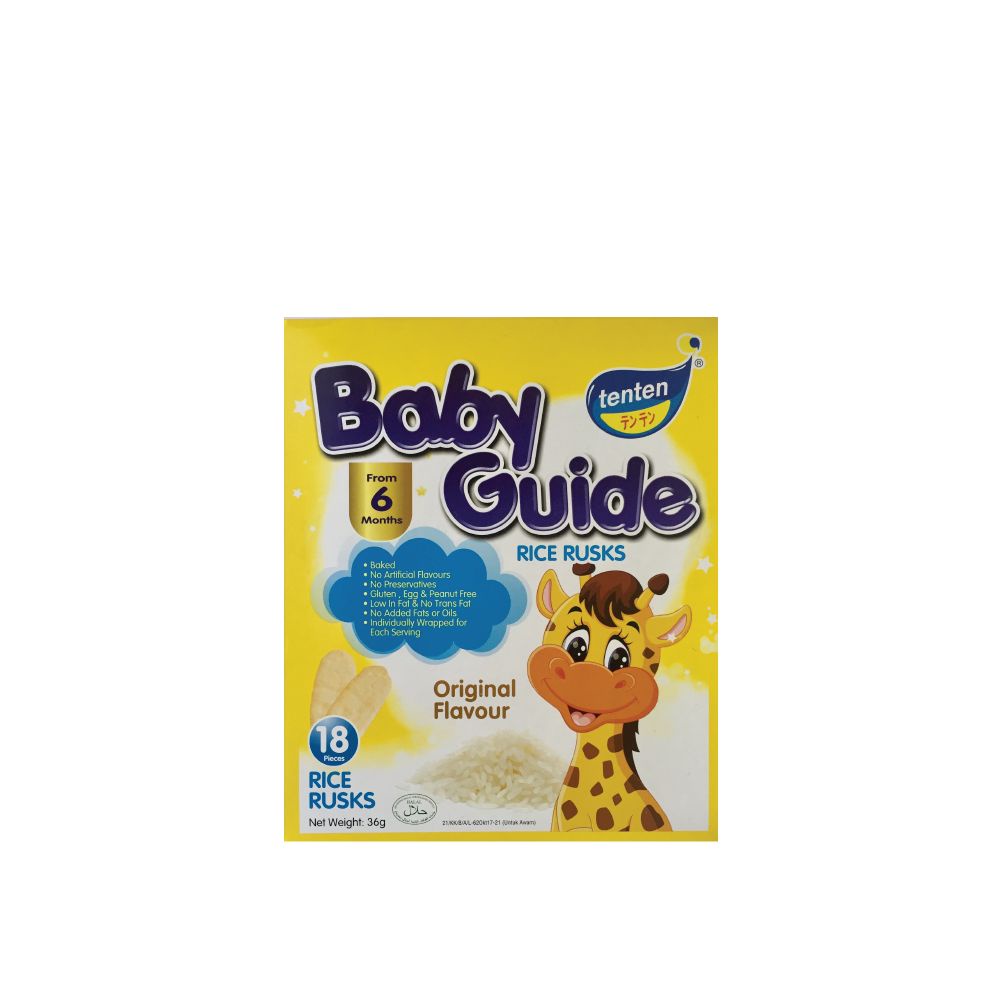Tenten Baby Guide Rice Rusks (36g) - Assorted Flavors | Shopee Malaysia