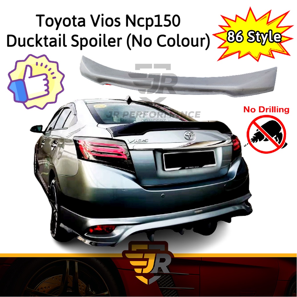 JR Custom Made Vios NCP150 Evox 86 Rear Ducktail Spoiler Toyota Vios ...