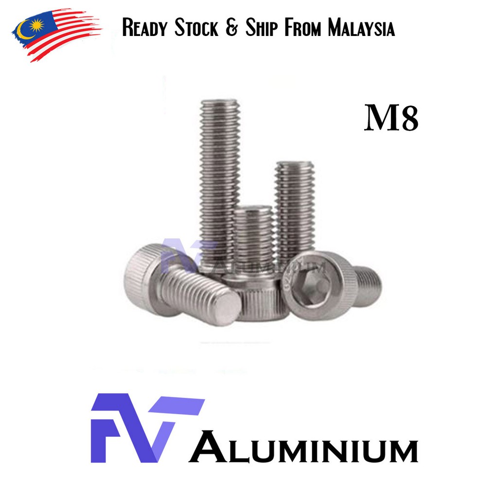 M8 Allen Hex Socket Cap Stainless Steel A2 304 Full / Half Thread ...