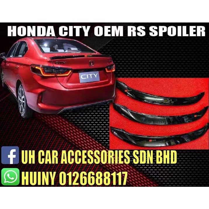 Honda City Gn2 2020 2021 (Include 3M Double Tape) Rs Spoiler Bodykit Ducktail Spoiler Glossy ...