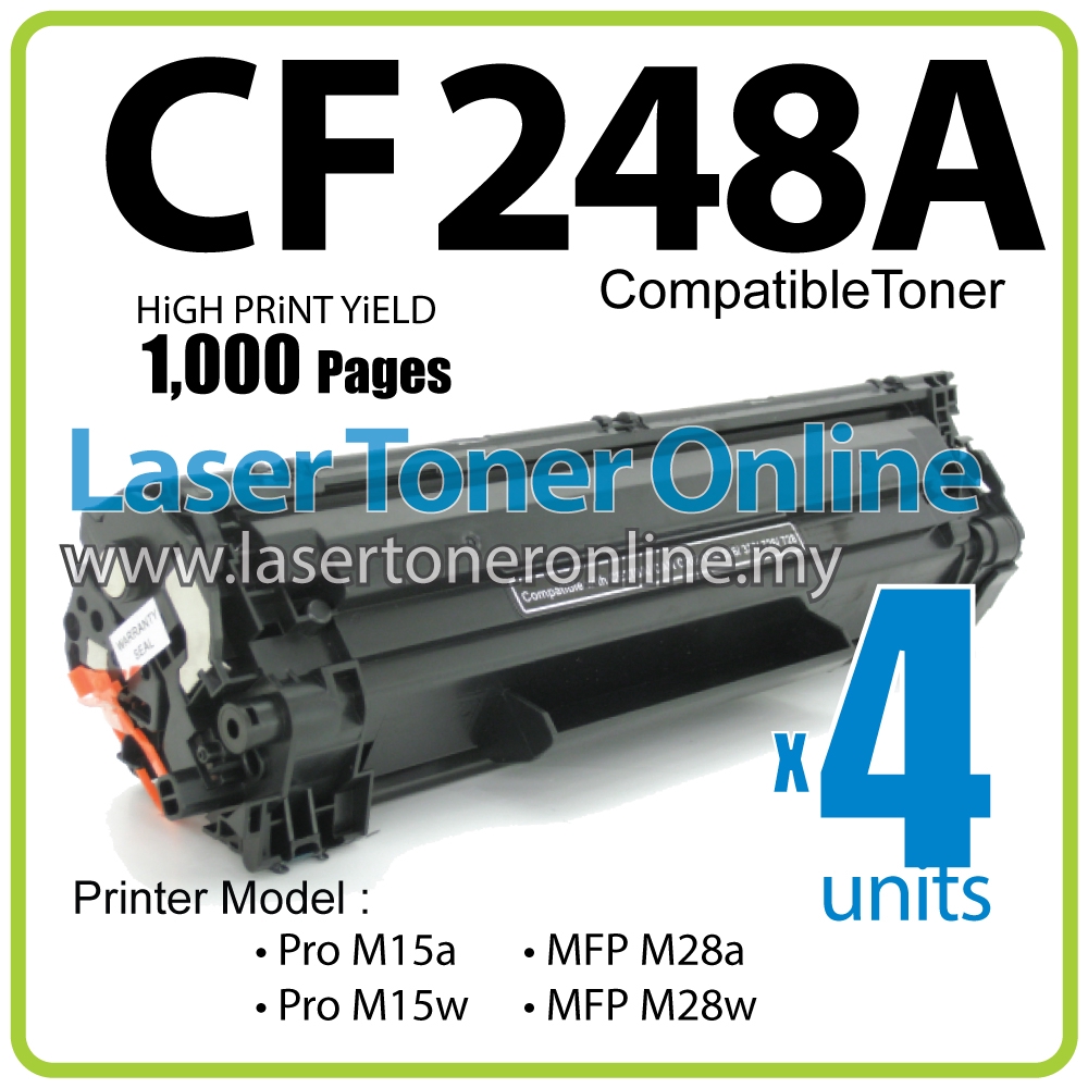 4x CF248A 48A H*48A Compatible for H* Laserjet Pro M15A M15w M 15A 15W ...