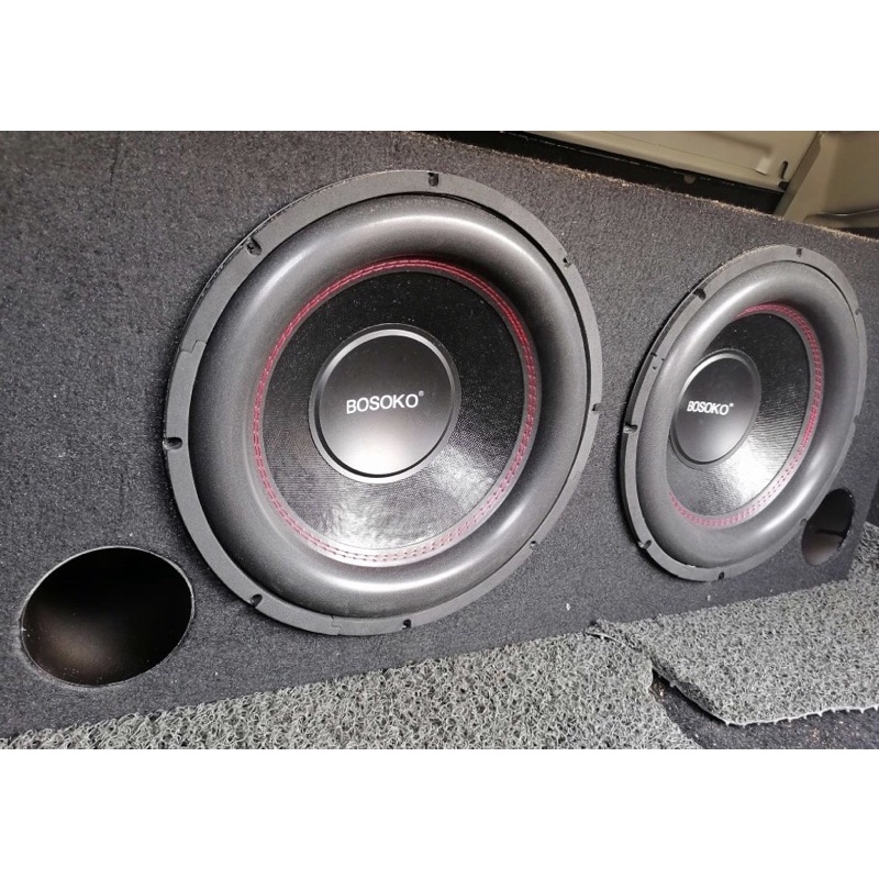 HIGH POWER 12” Inch DOUBLE Sub Woofer with Box CALIBER / BOSOKO / T ...