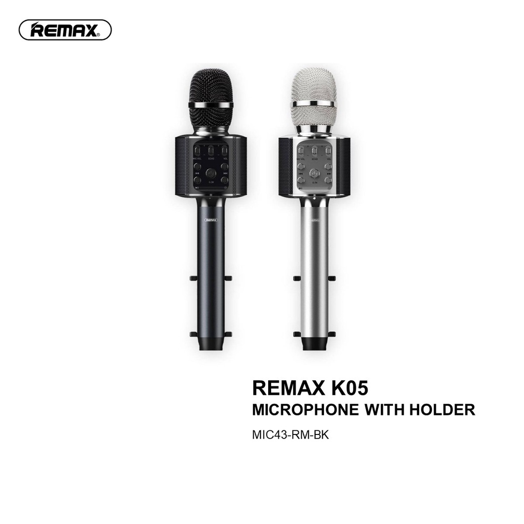REMAX K05 MICROPHONE WITH HOLDER - BLACK | Shopee Malaysia