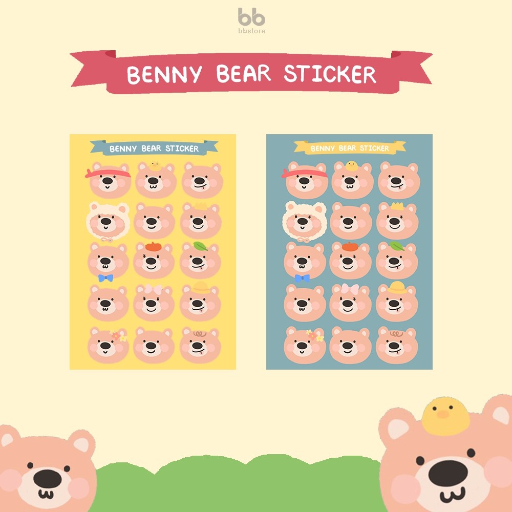 benny bear Stickers Decorative Scrapbooking Ipad Case PVC Cute sticker ...