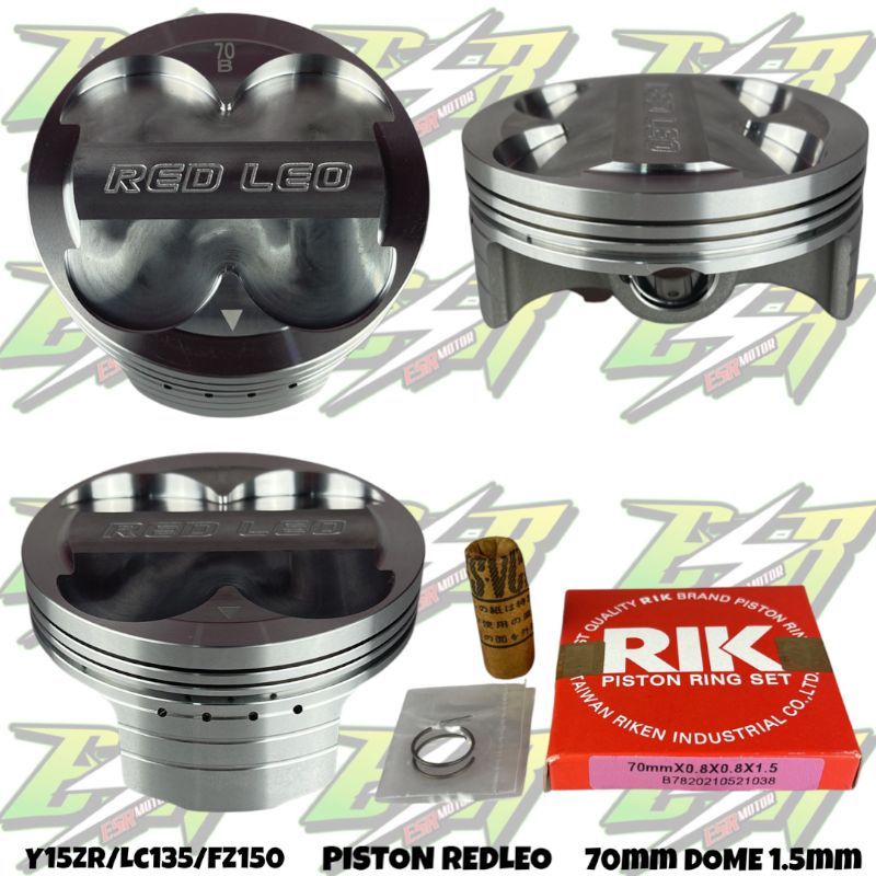 PISTON RED LEO RACING FORGED 70MM BY ESR MOTOR 100% | Shopee Malaysia