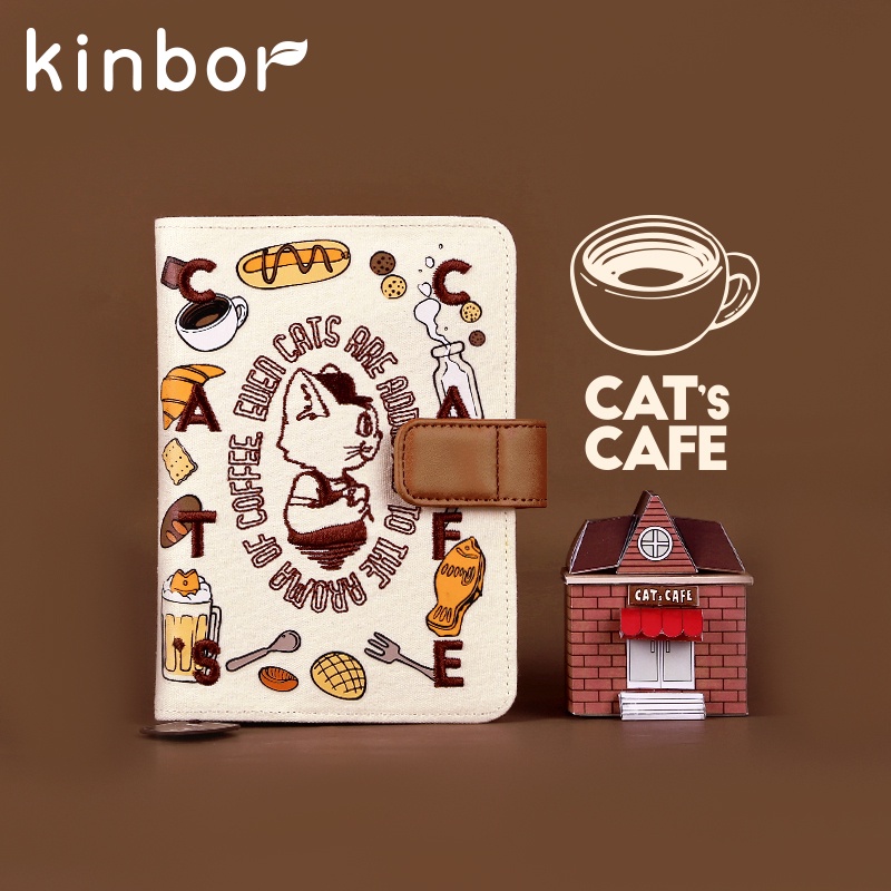 Kinbor Cute A6 Notebook A Cup of Coffee Record Book Embroidery Hand ...