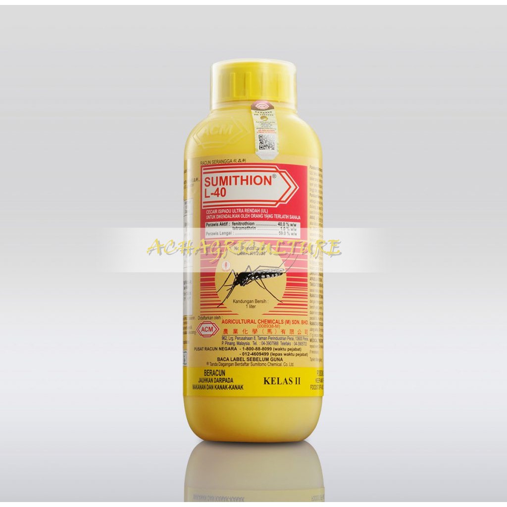 1LIT Sumithion L-40 | Racun Nyamuk 1LIT | ACM Fenitrothion 40.0% Tetramethrin 1.0% L40 Fogging ...