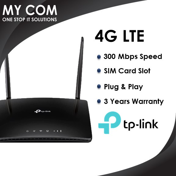 TP-Link TL-MR6400 APAC 300 Mbps Wireless N 4G LTE Router With SIM Card ...