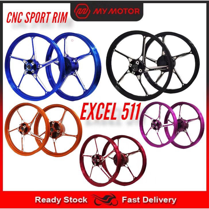2022 EXCEL 511 FG511 CNC LAY SPORT RIM SET LC135 Y15ZR RS150 Y125Z LC135 5S WAVE100 EX5DREAM ...
