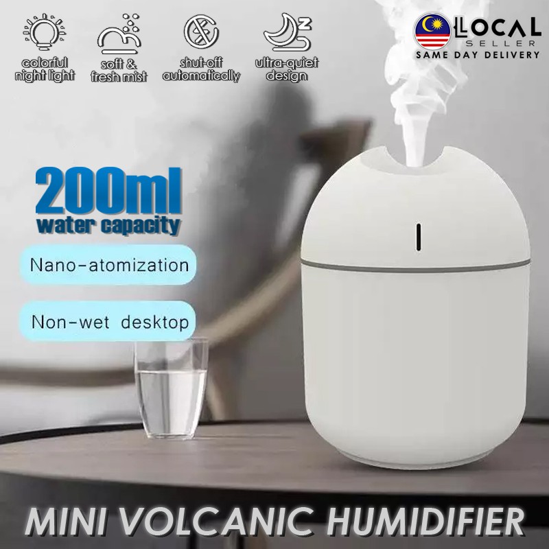 [Shocking Sale] Volcanic Air Humidifier 3 In 1 7Led Light 200ML ...