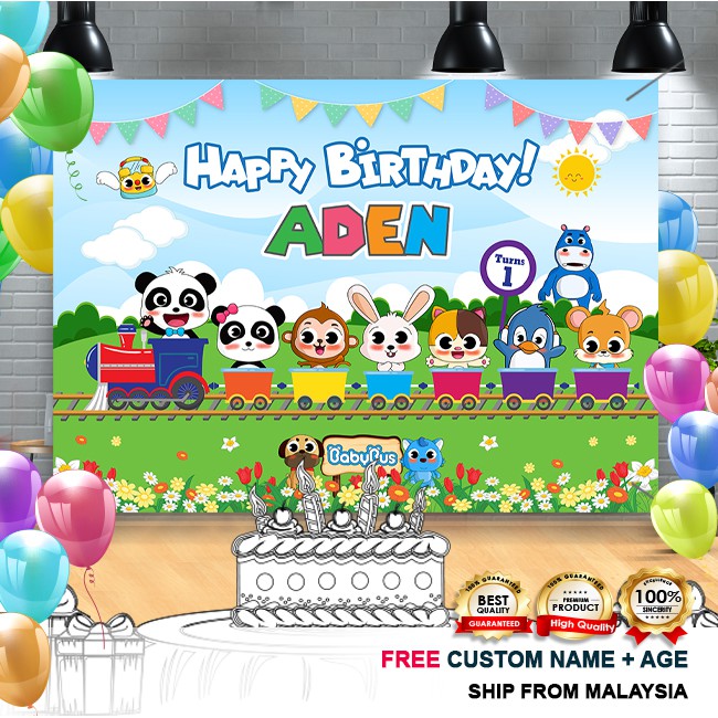 Banner Hari Jadi / Banner Hiasan / Birthday - Babybus / Baby Bus ...