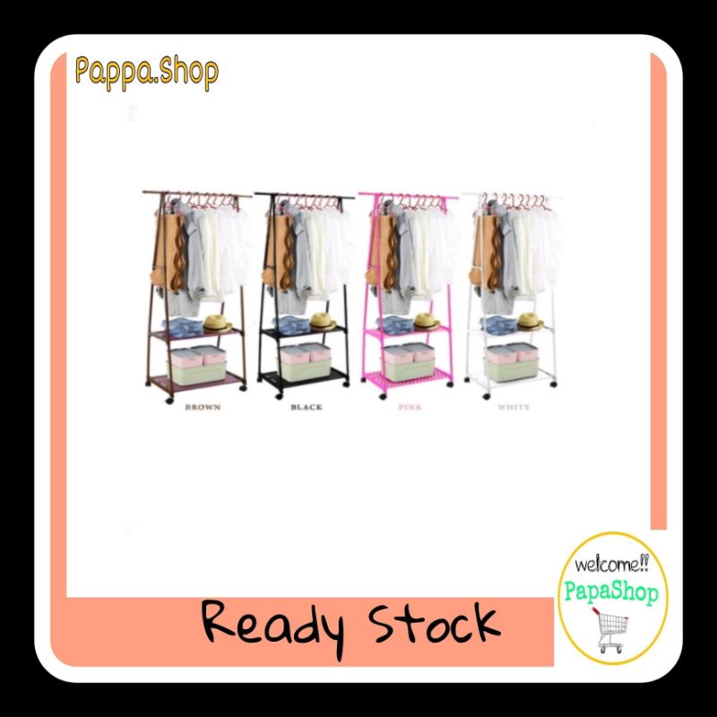 PappaShop Easy Move Metal Triangle Clothes Rack Hanging / Clothes Rack ...